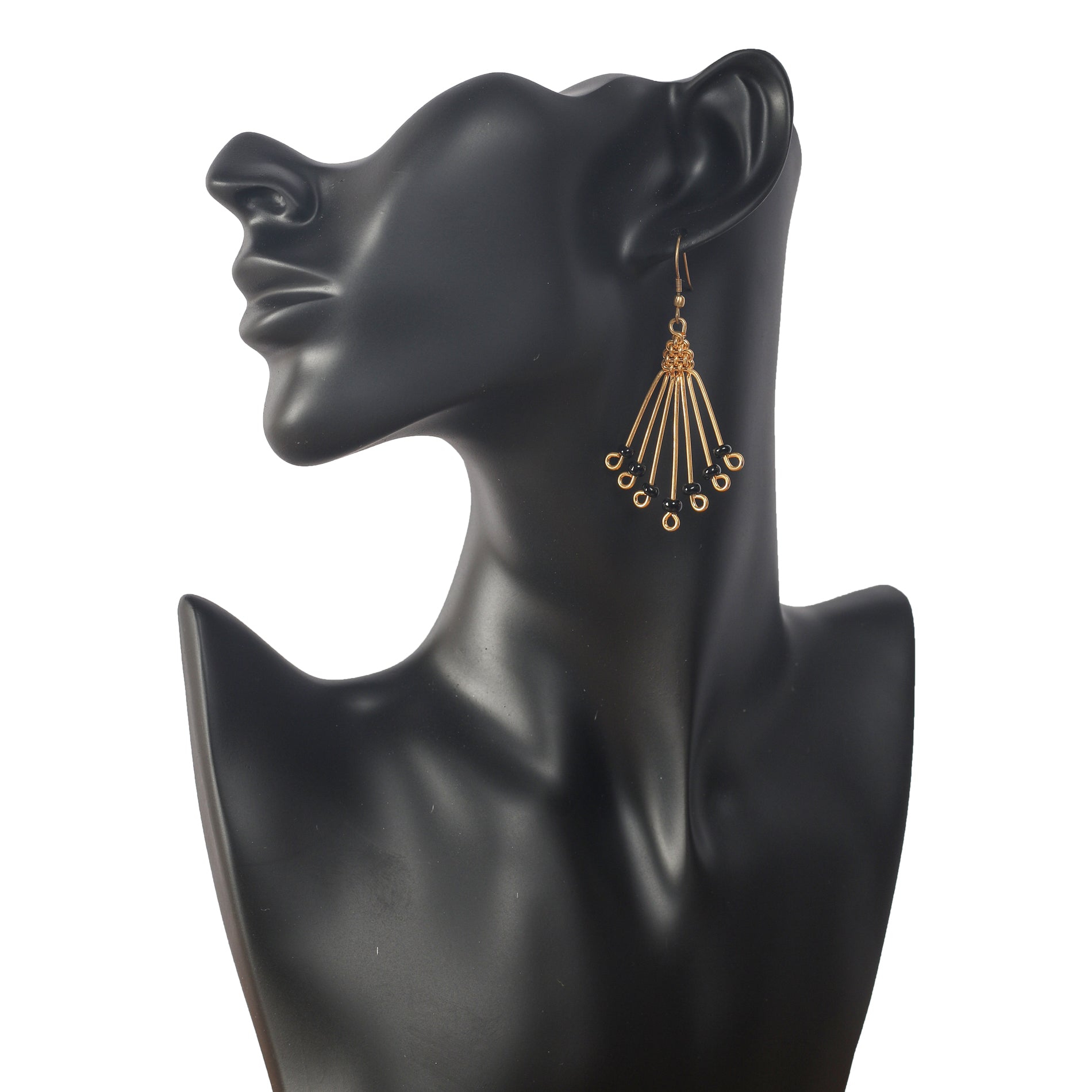 Discover Elegance: Gold Plated Fan Earrings